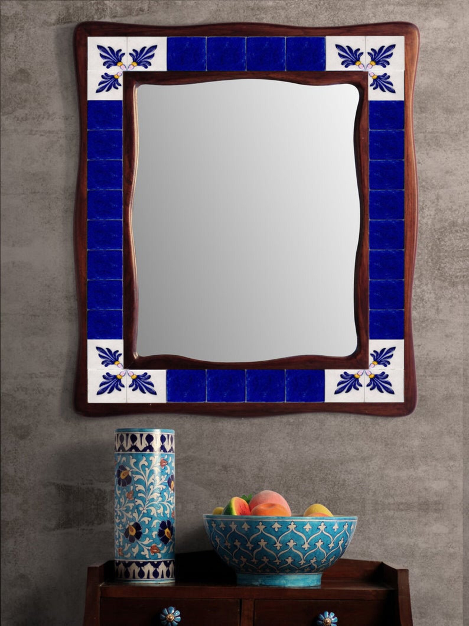 Decorative Wall Mirror With Ceramic Tile 16 X 24 Inch - Etsy