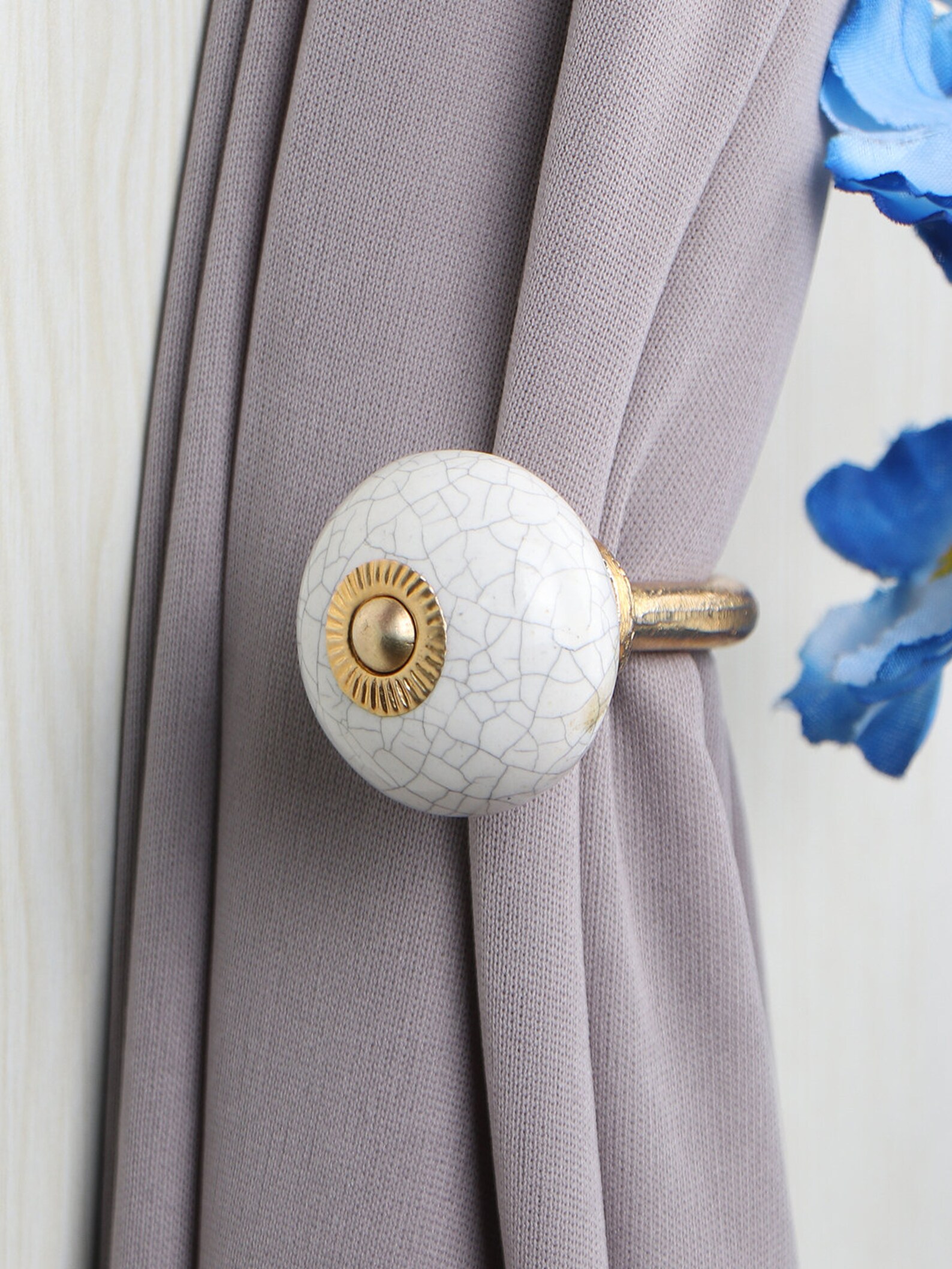 Hand Painted Ceramic Curtain Tie Back Hook: Antique Style (sold in Sets ...