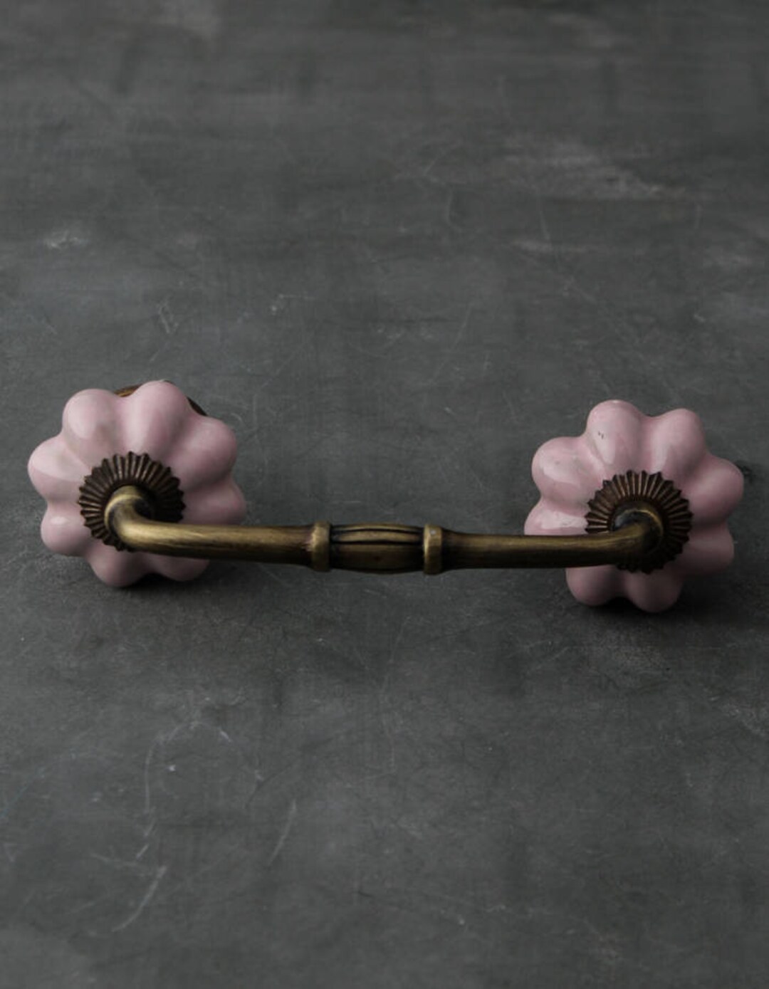 Elegant Pink Ceramic Floral Handle sold in Sets - Etsy