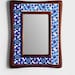 Decorative Blue Tile Wall Hanging Mirror - Etsy
