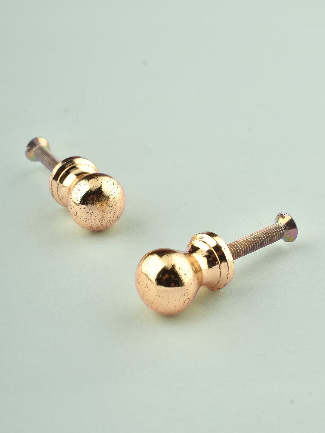 Small Brass Handmade Dresser Knobs Cabinet Pull Handles Furniture Knobs ...