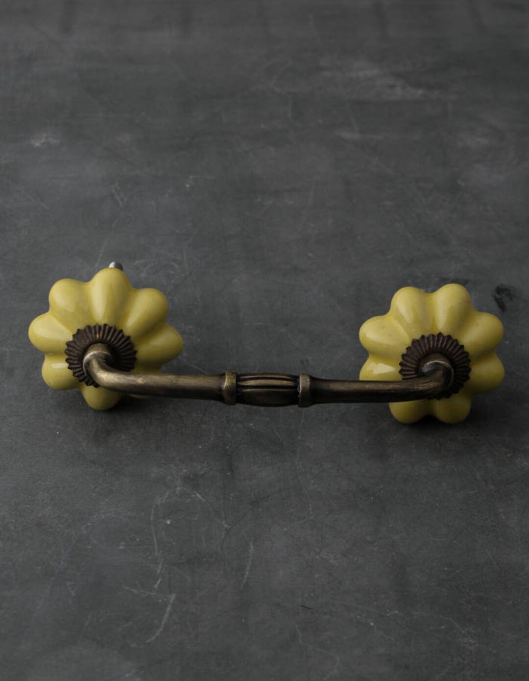 Handmade Yellow Flower Ceramic Drawer Pulls - Etsy