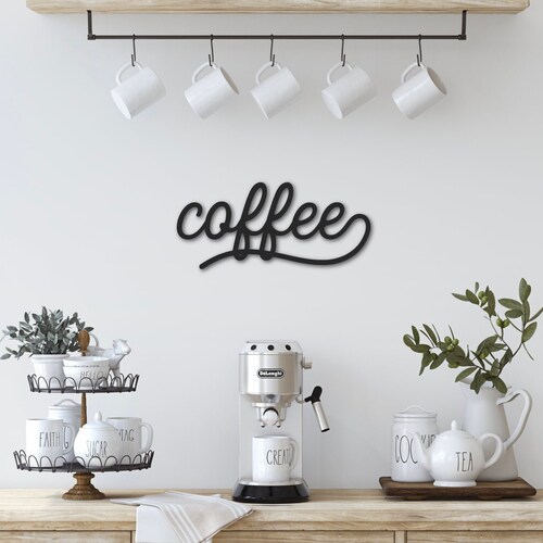 Coffee Wood Cutout Coffee Bar Decor Coffee Wood Sign - Etsy