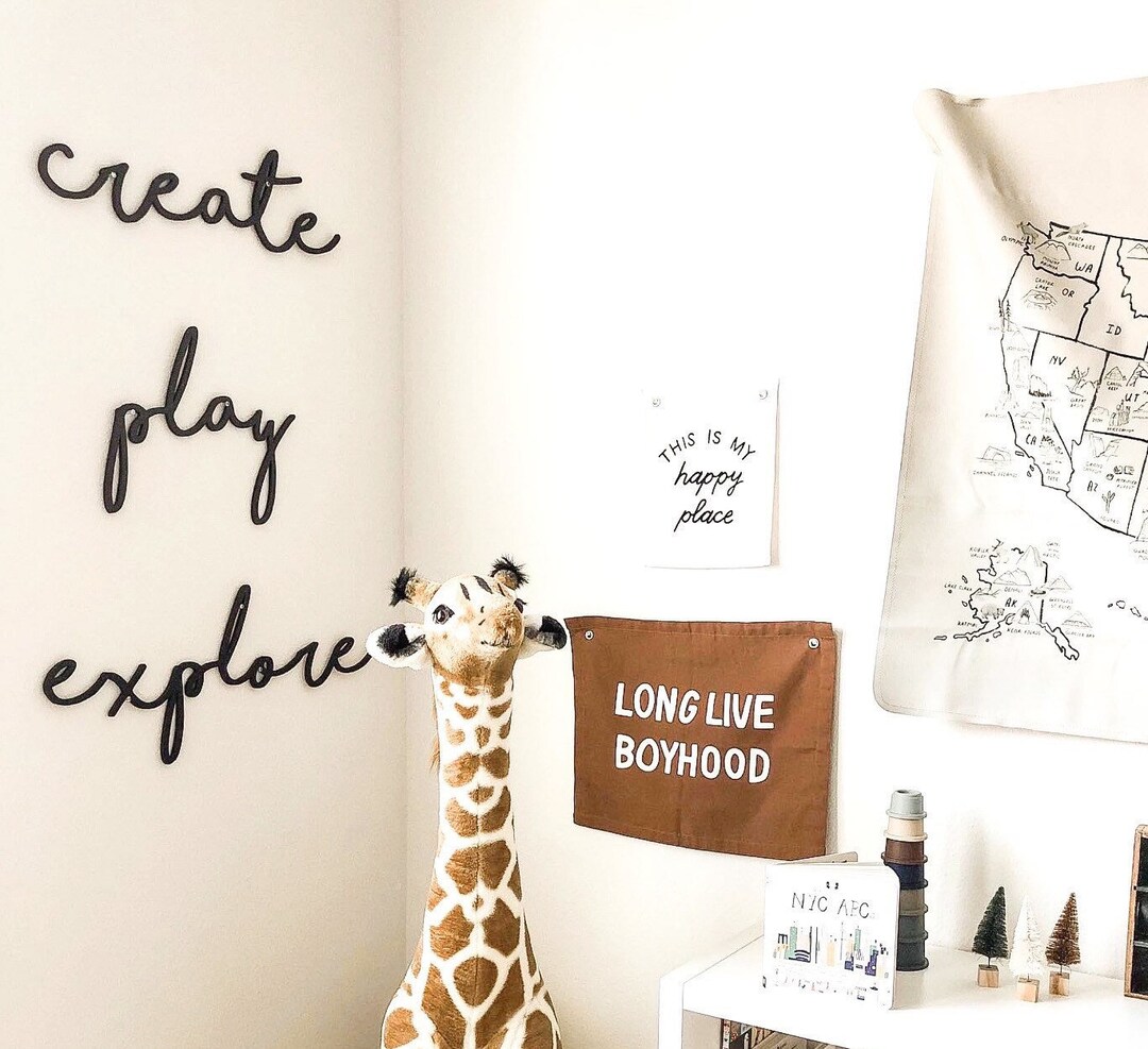 Create Play Explore Cutout Set: Playroom Wall Decor - Etsy