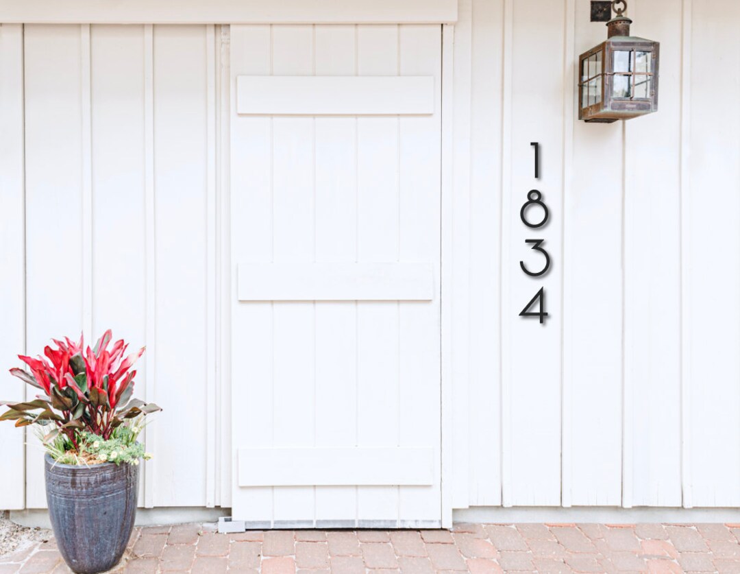 Modern Acrylic House Numbers Art Deco House Numbers Painted Acrylic ...