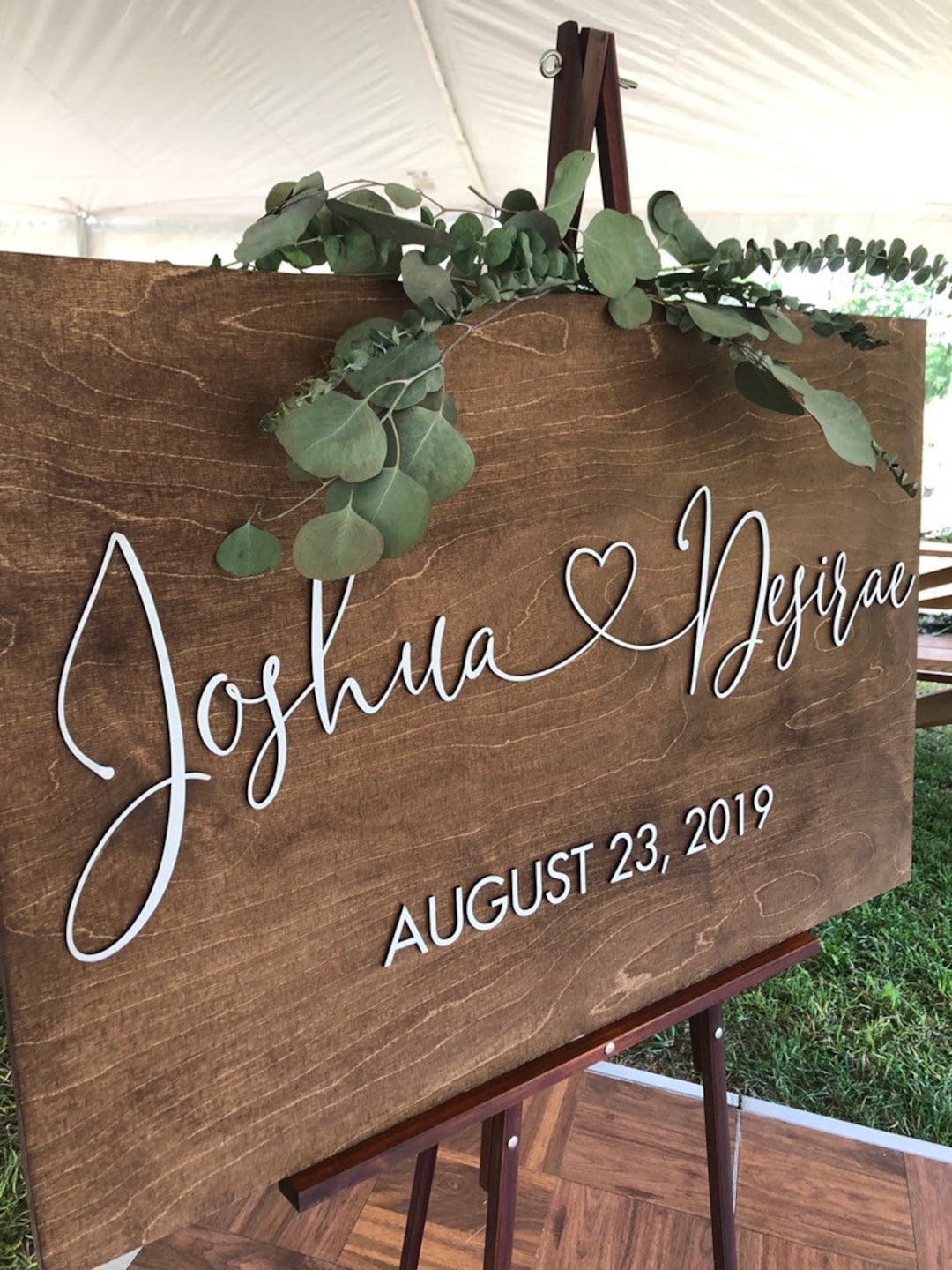 Personalized Wedding Welcome Sign With Name and Date - Etsy