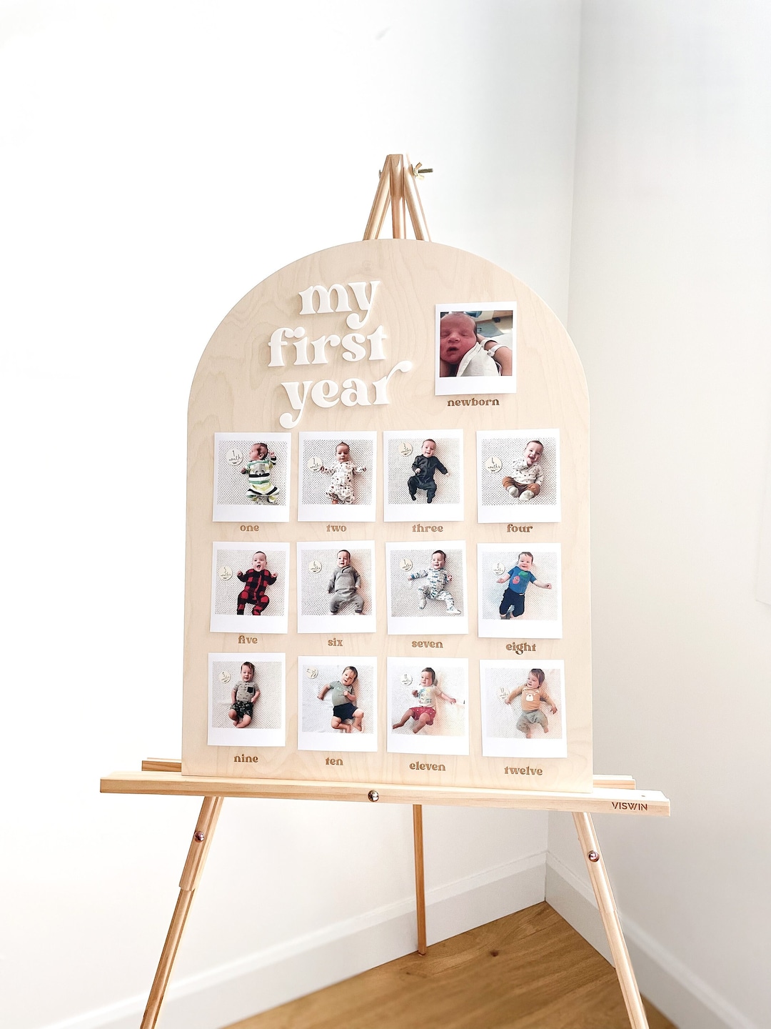 One Year Old Baby Photo Birthday Board My First Year - Etsy Canada