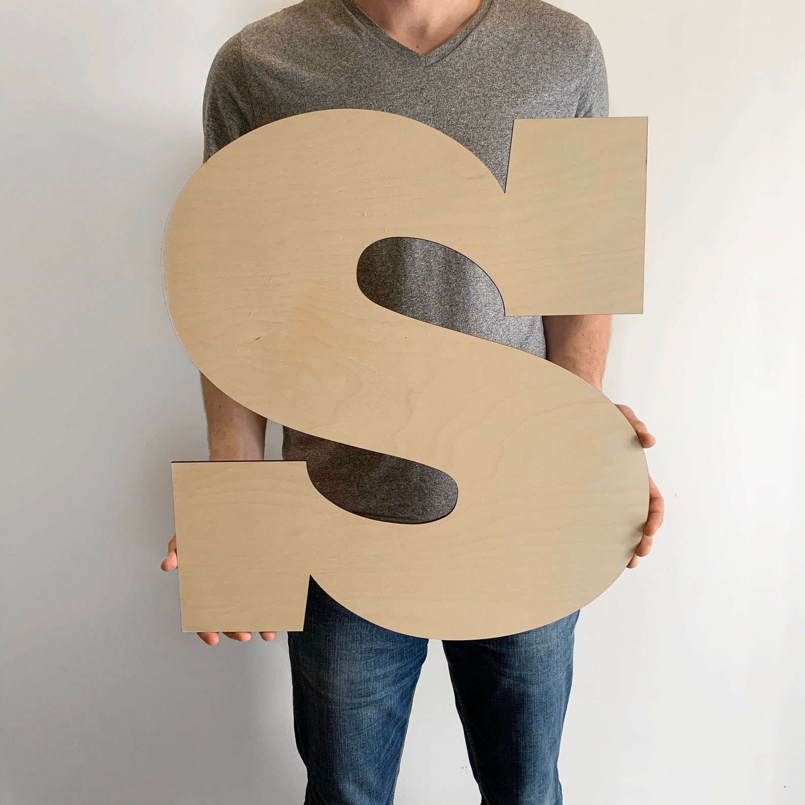 Large Wood Initial Large Wood Monogram Letter Wedding - Etsy