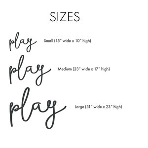 Play Word Cutout | Playroom Wall Decor Sign | Kids Room Wall Decor ...