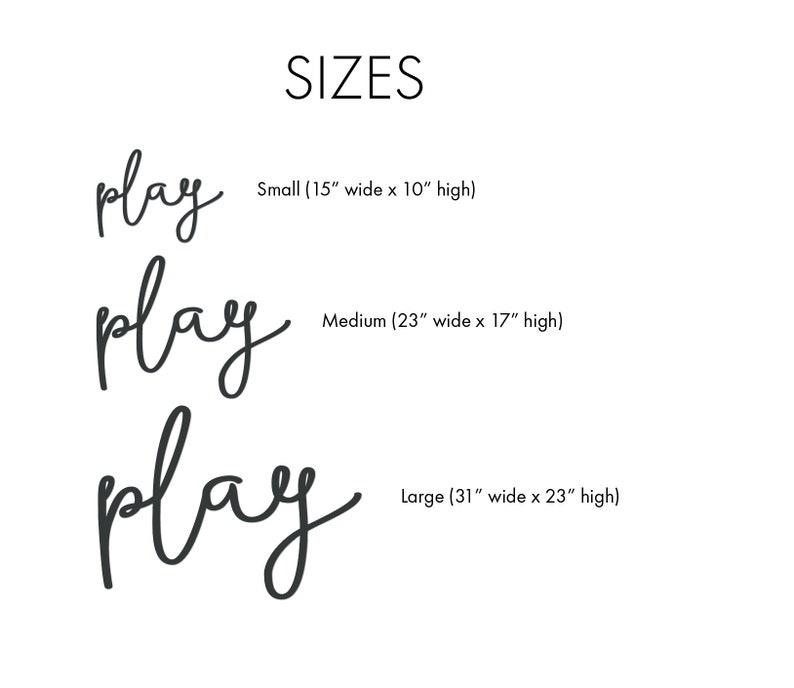 Play Word Cutout Playroom Wall Decor Sign Kids Room Wall - Etsy Canada