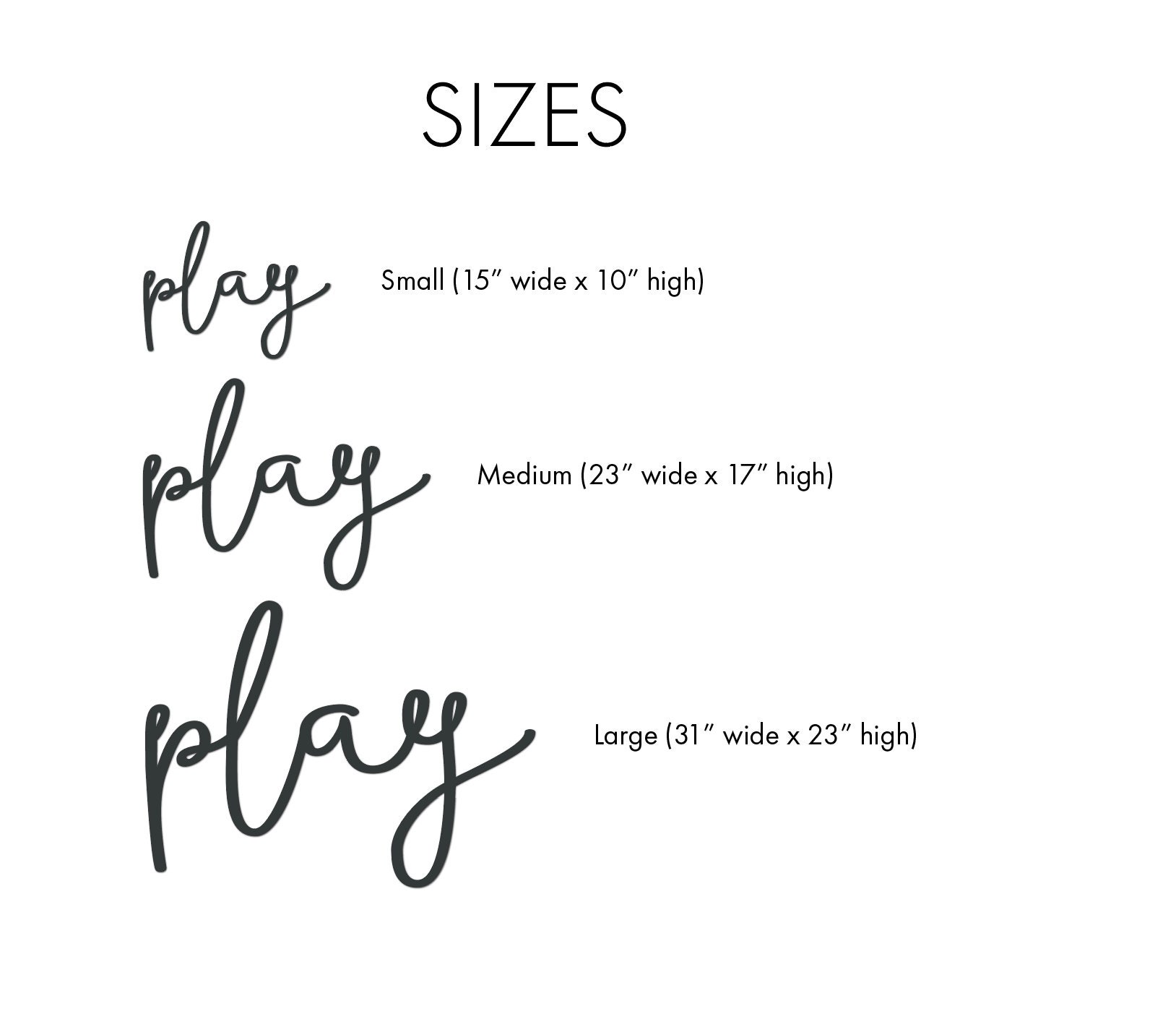 Play Word Cutout Playroom Wall Decor Sign Kids Room Wall - Etsy Canada