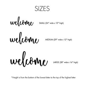 Welcome Word Cutout | Welcome Sign | Farmhouse Decor | Laser Cut Word ...
