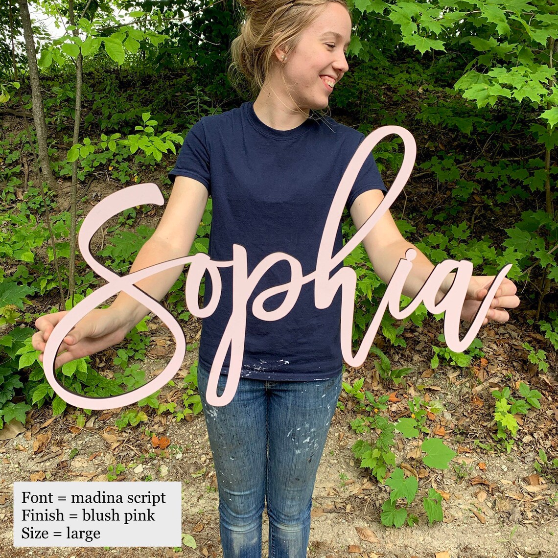 Baby Name Sign Cutout Name Cut Out Personalized Name Sign | Etsy