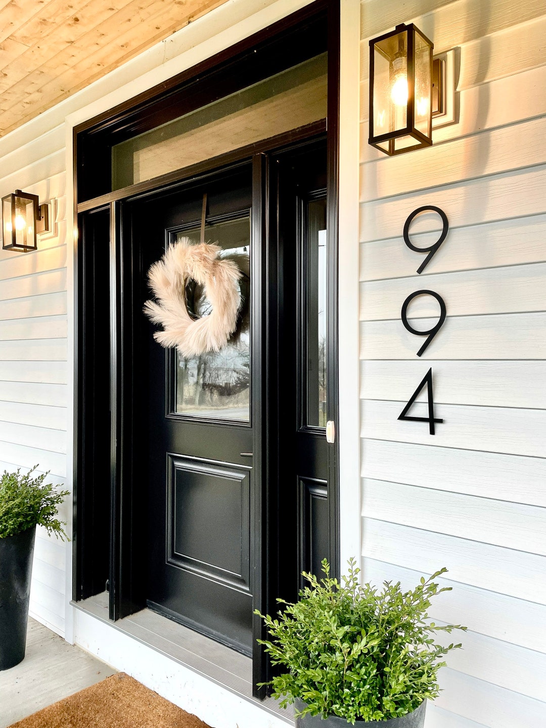 Modern Acrylic House Numbers | Art Deco House Numbers | Painted Acrylic ...