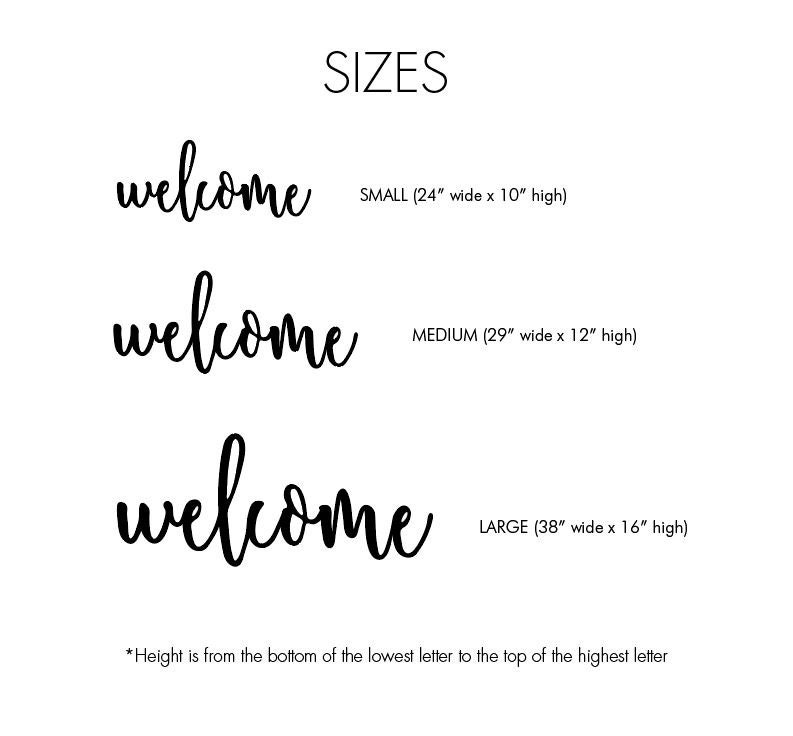 Welcome Word Cutout Welcome Sign Farmhouse Decor Laser - Etsy Canada