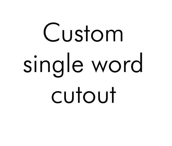 Custom word cutout | Etsy