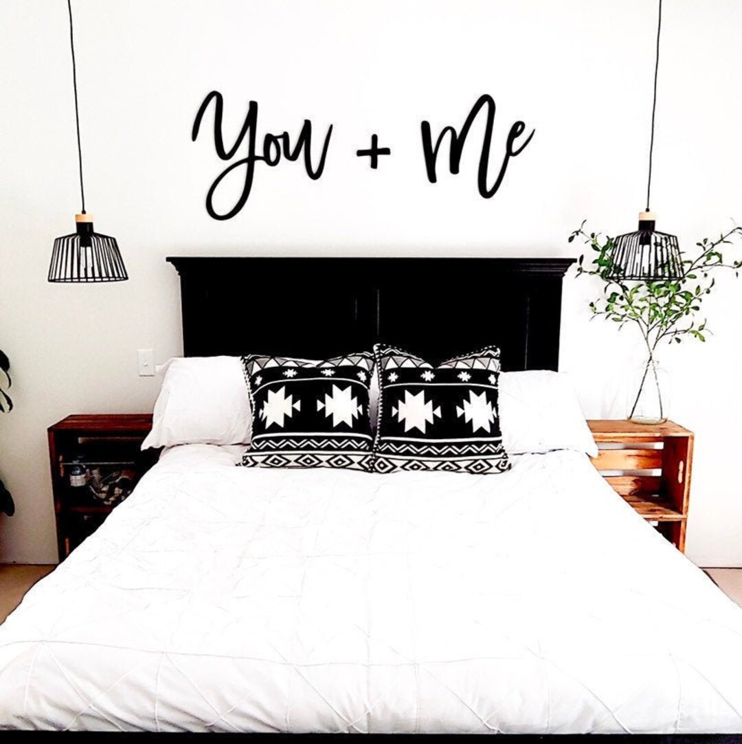 You + Me Above Bed Sign - Etsy