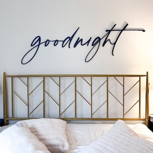 Goodnight Sign: Laser Cut Bedroom Wall Decor - Etsy