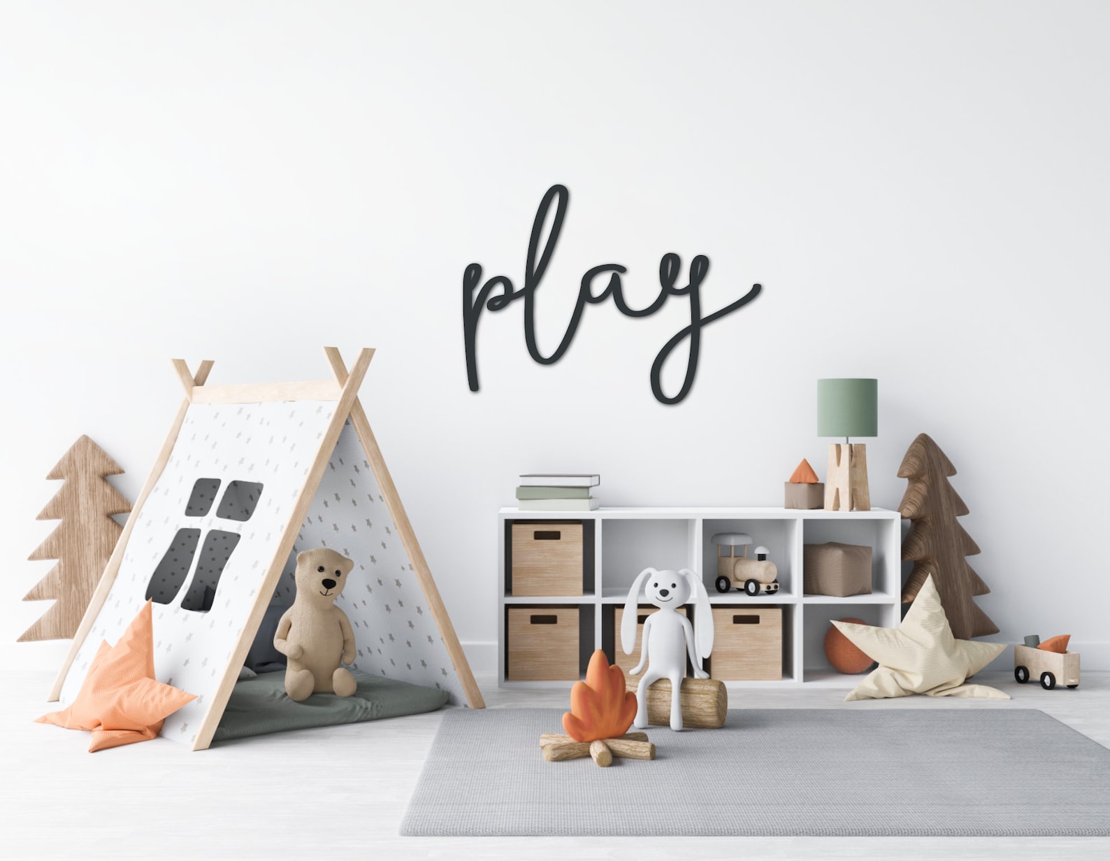 Play Word Cutout Playroom Wall Decor Sign Kids Room Wall - Etsy Canada