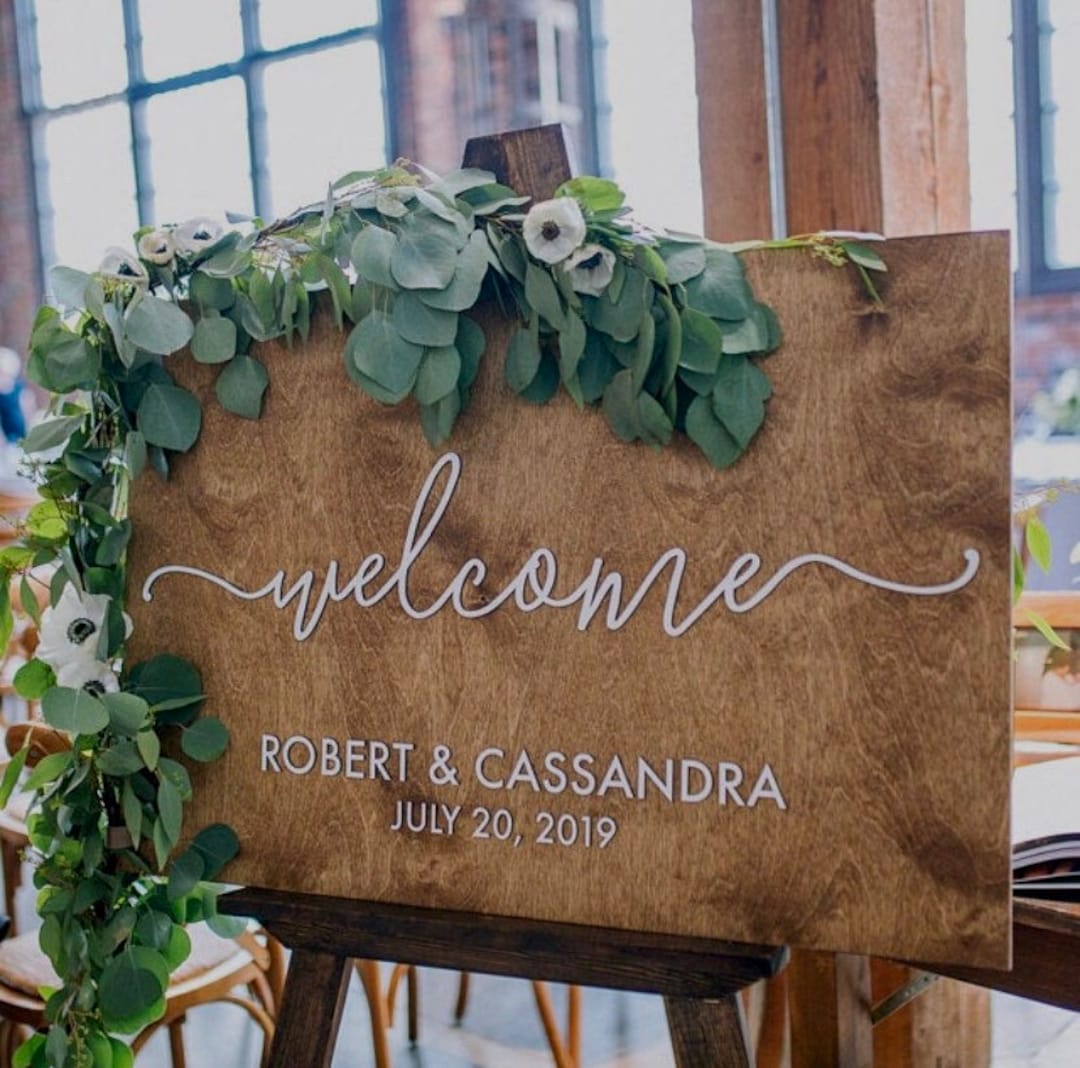 Personalized Wedding Sign | Wedding Decor | Wedding Welcome Sign Wood ...