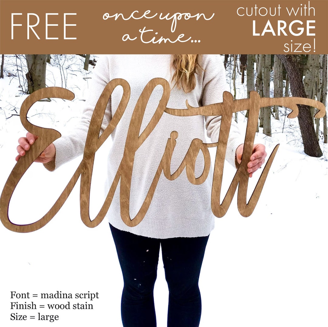 Baby Name Sign Cutout Name Cut Out Personalized Name Sign - Etsy