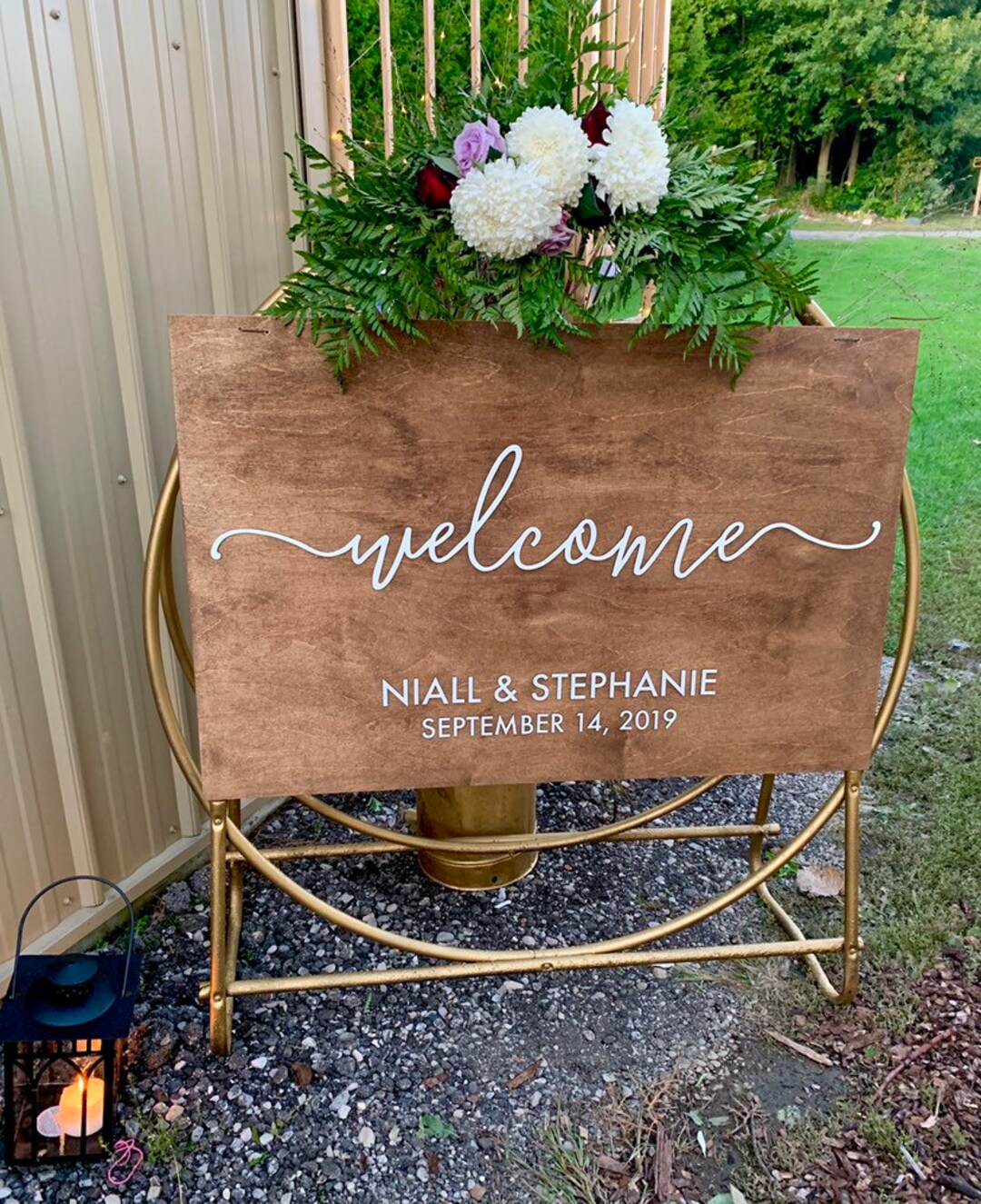 Large Wood Personalized Wedding Welcome Sign With 3D Lettering - Etsy
