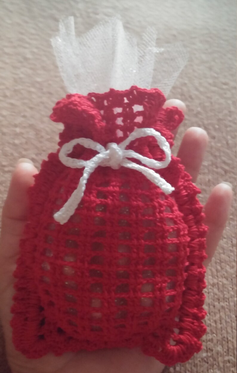 Hand Crocheted Soap Holder | Soap Saver | Sachet Bag | Crochet Sachet ...