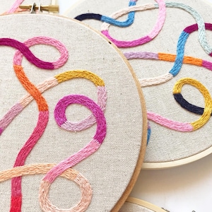 Hand Embroidery Pattern and Video Tutorial - "tangled Threads ...