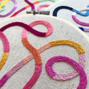 Hand Embroidery Pattern and Video Tutorial - "tangled Threads ...