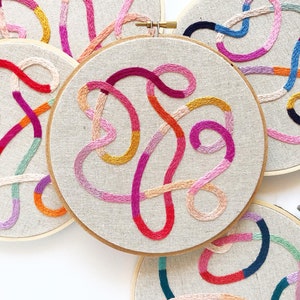 Hand Embroidery Pattern and Video Tutorial - "tangled Threads ...
