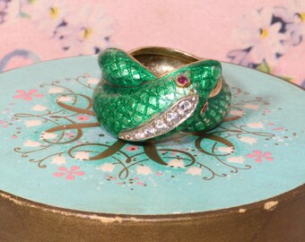 Enamel snake ring | Etsy