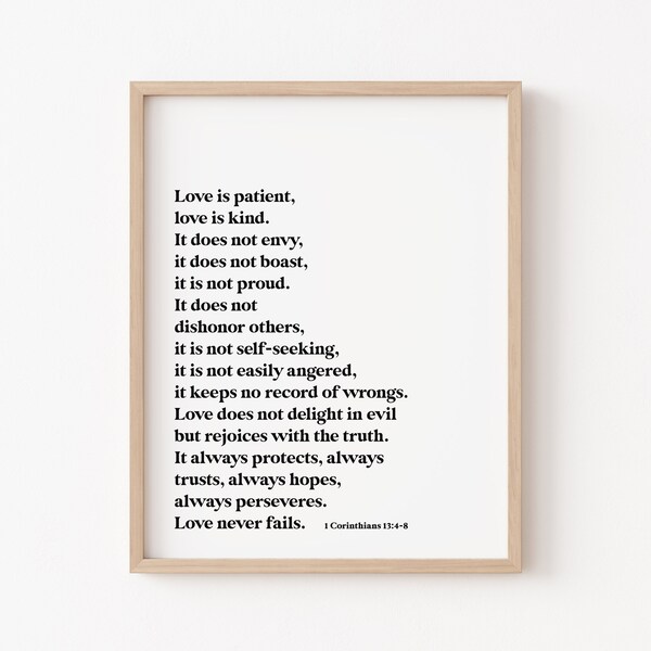Love is Patient Printable - Etsy