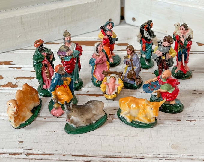 Vintage Nativity Set, Small Nativity, Nativity Set, Vintage Christmas ...