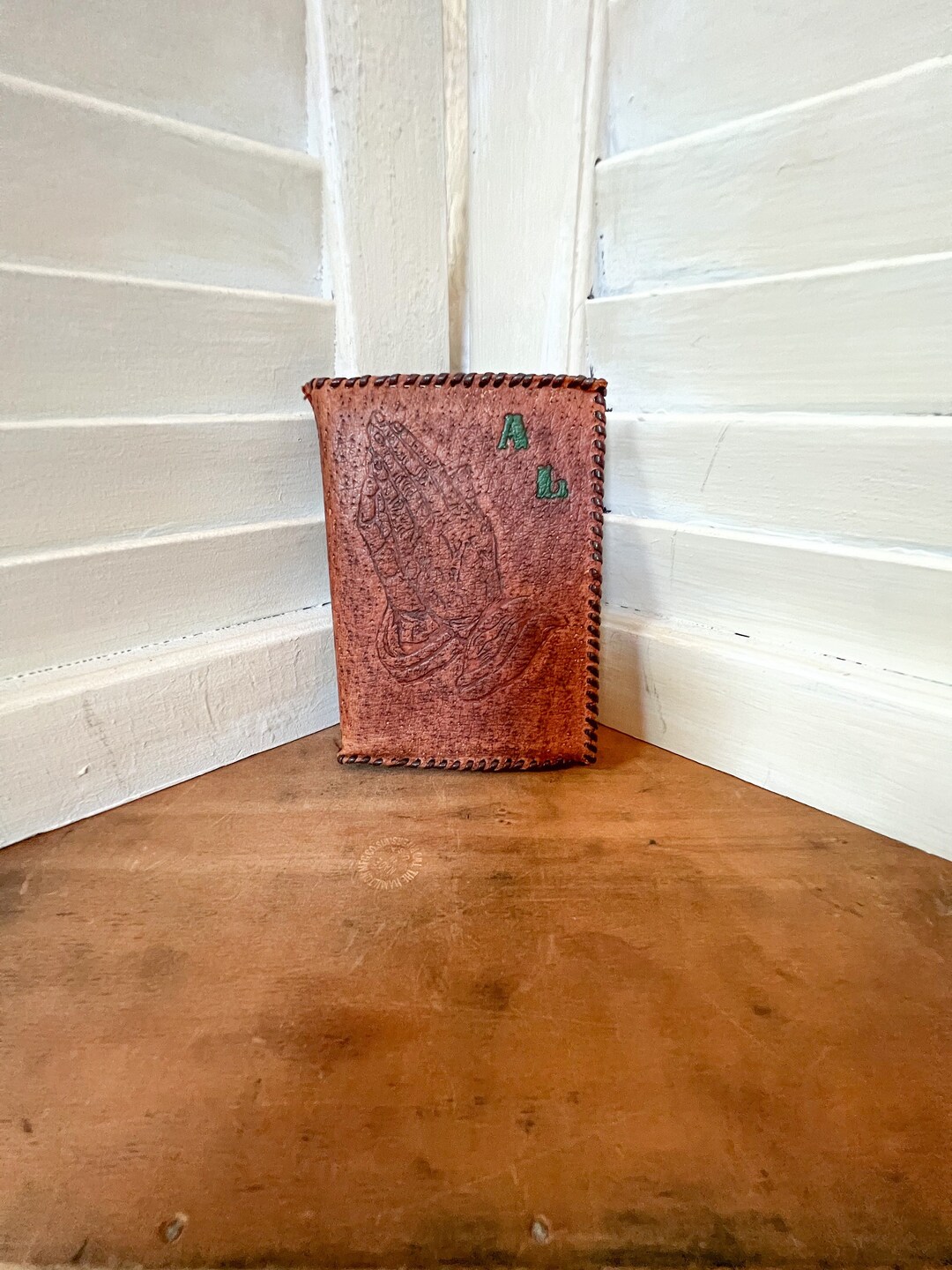Hand Tooled Vintage Leather Bible Book Cover With Bible - Etsy