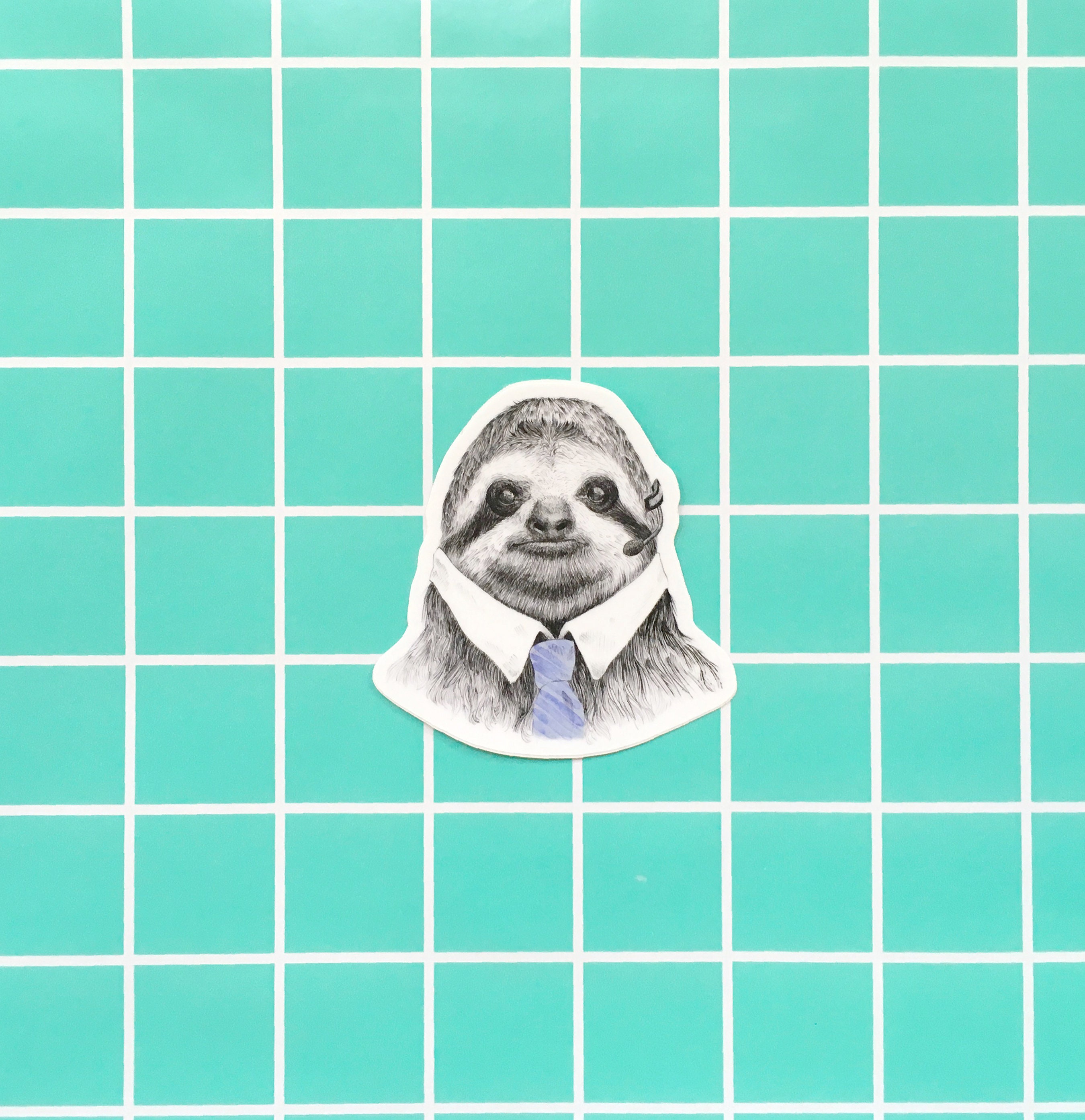 Sloth Sticker Vinyl Animal Sticker Waterproof Weatherproof - Etsy