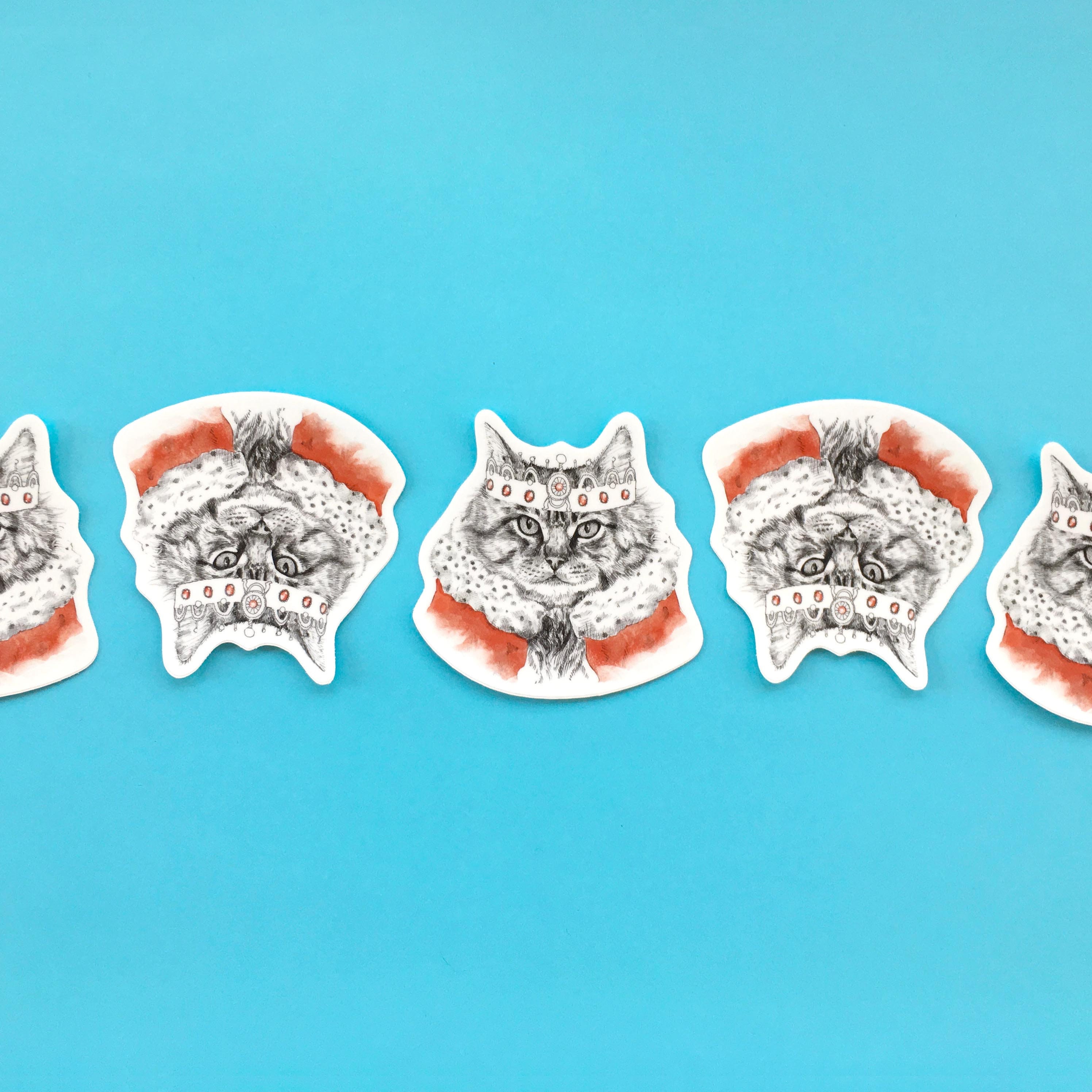 Cat Sticker, Vinyl Animal Sticker, Waterproof Weatherproof Bumper ...