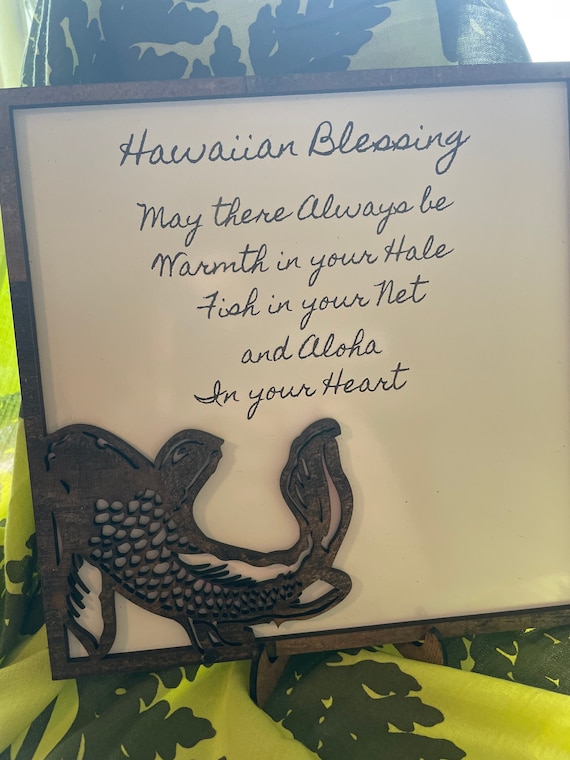 Hawaiian Blessing With a Koi Frame Made in Hawaii /house - Etsy