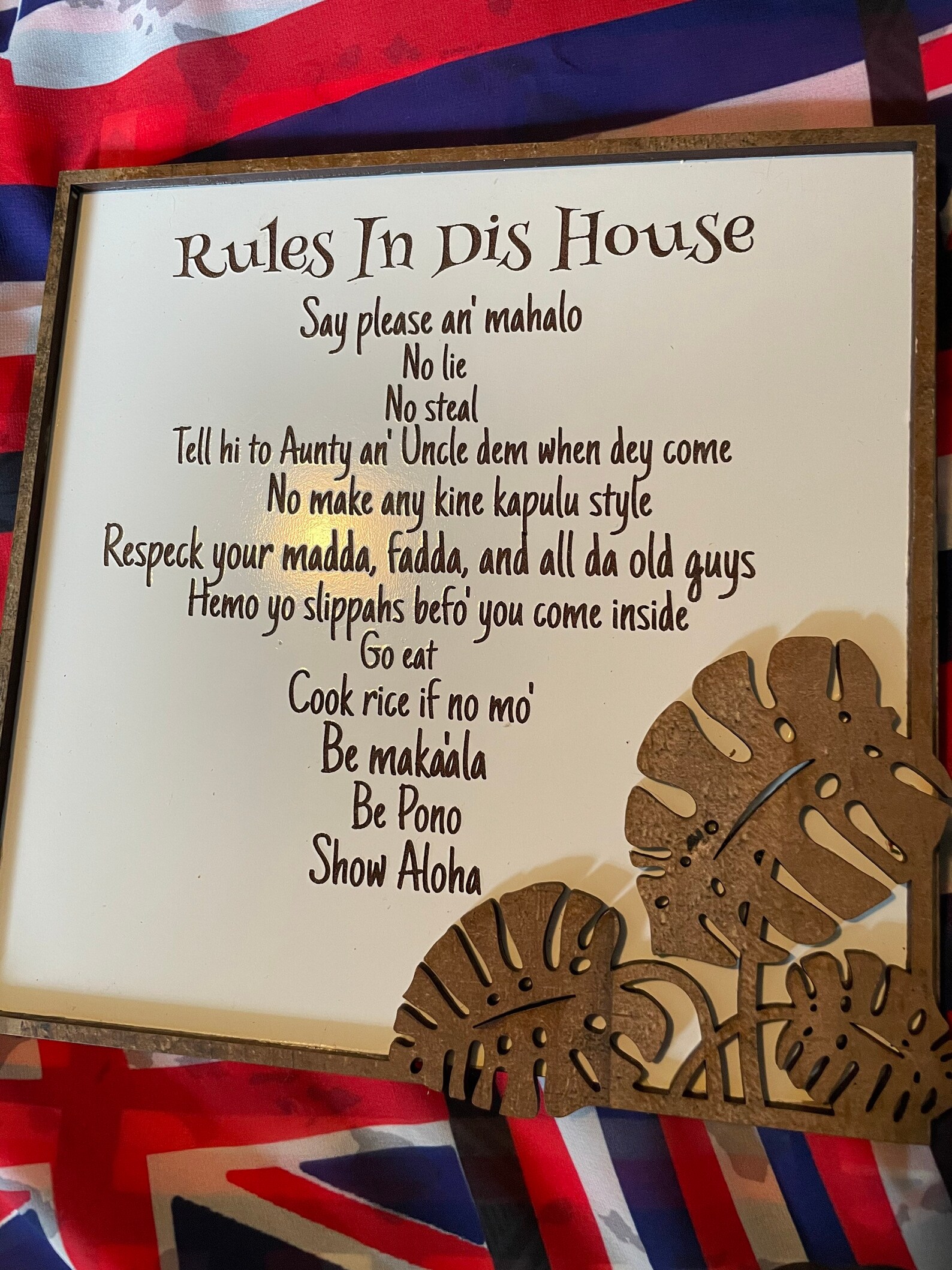 Hawaii/pidgin English Rules of the House Made in Hawaii - Etsy