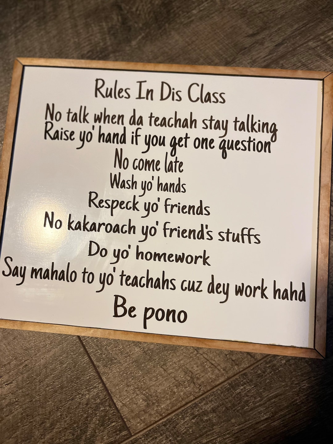 Hawaii/pidgin English Rules of the Classroom/made in Hawaii ,hawaii ...