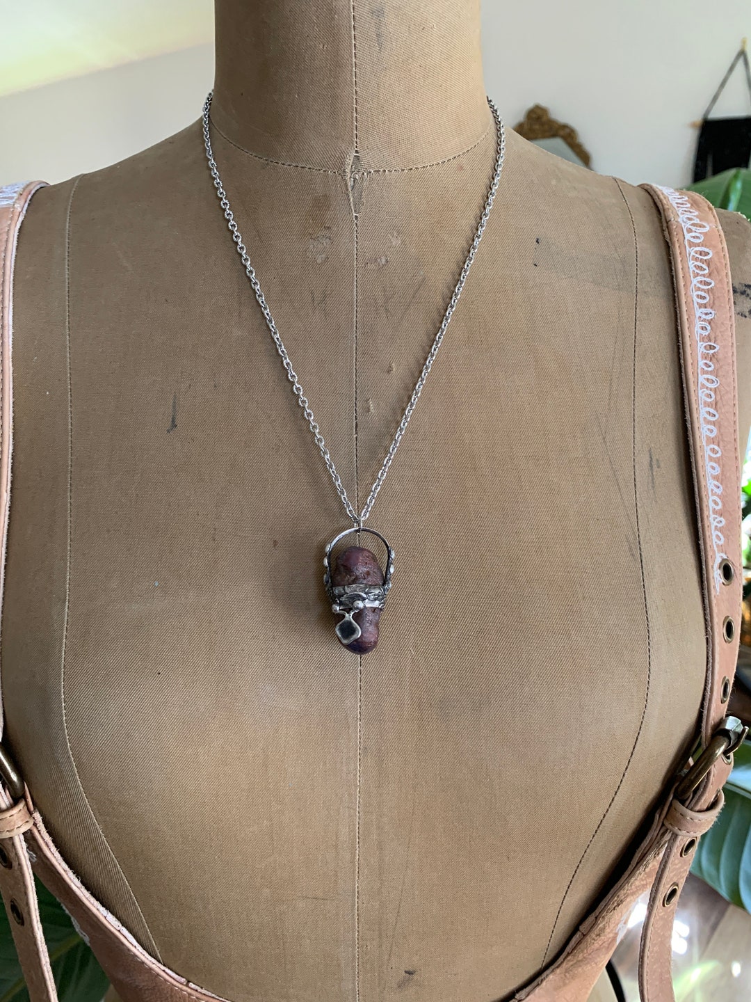 A New Leaf - Ruby Wand Necklace - Etsy