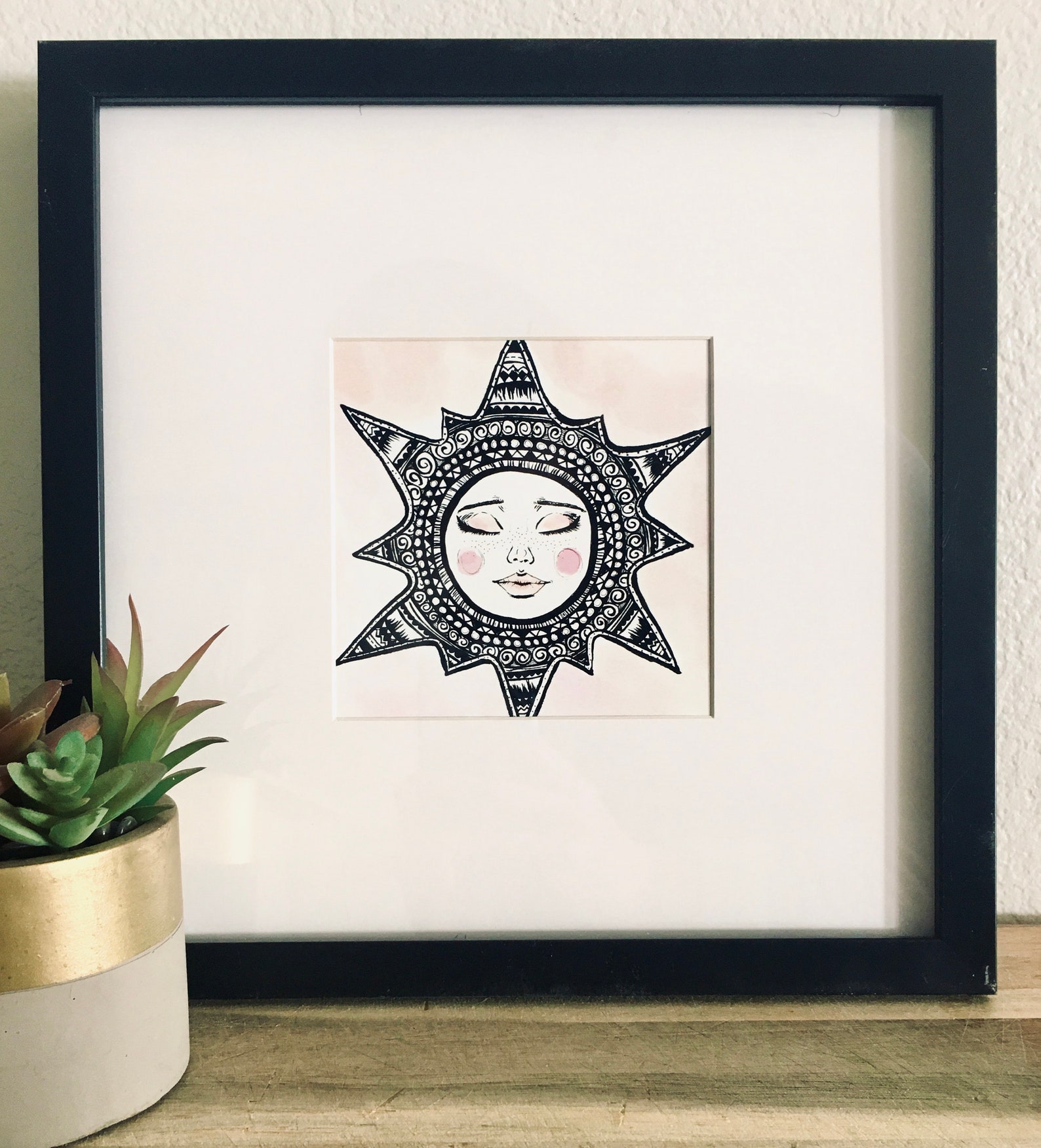 Sunshine Print. Sun Art. Pattern Art. Art Print. Pen and Ink - Etsy
