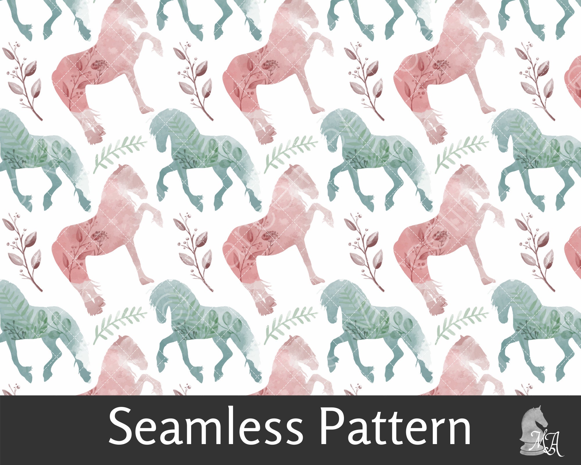 Patrón sin costuras frisón Papel digital de caballo de - Etsy España