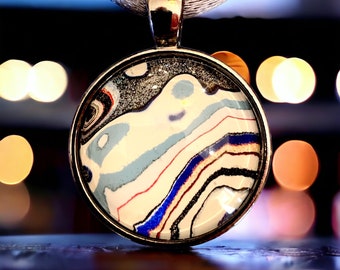 Fordite Pendant-layered Auto Paint From Years Past - Etsy