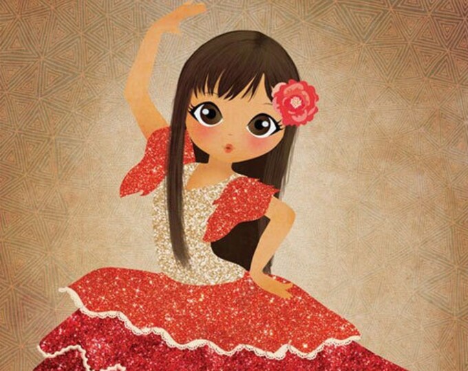 Flamenco Dancer Art Print Spanish Dancer Print Flamenco Art - Etsy