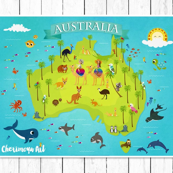 Kids Maps Australia - Etsy