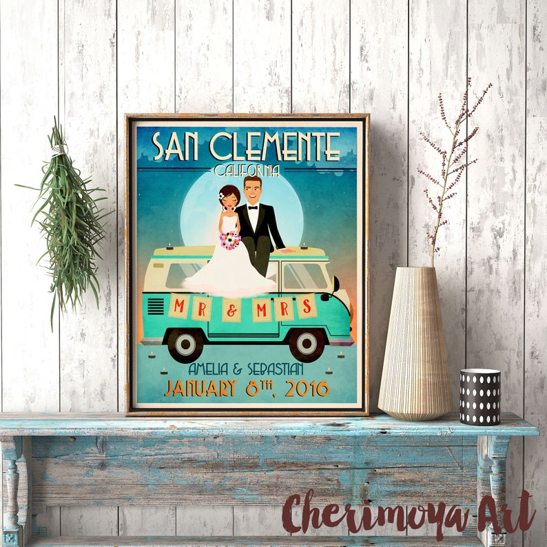 Combi Wedding Art Vintage Wedding Poster Wedding Poster Combi - Etsy