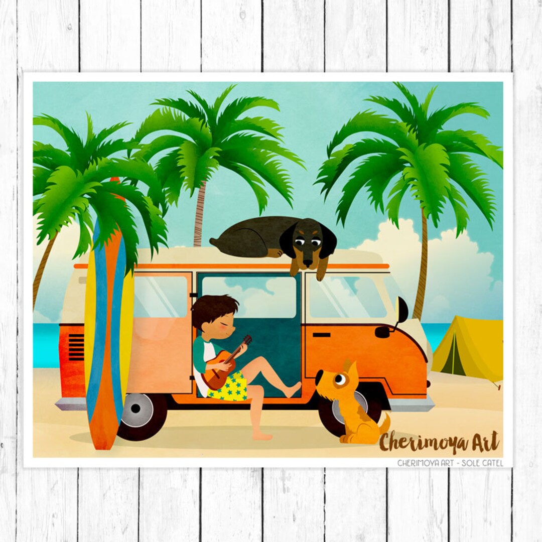 Boys Room Decor Combi Surf Print Children Print Nursery Decor Surf Wall ...