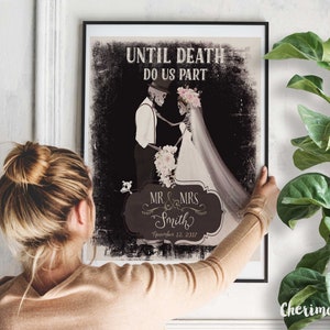 Until Death Do Us Part Personalized Poster Day of the Dead | Etsy