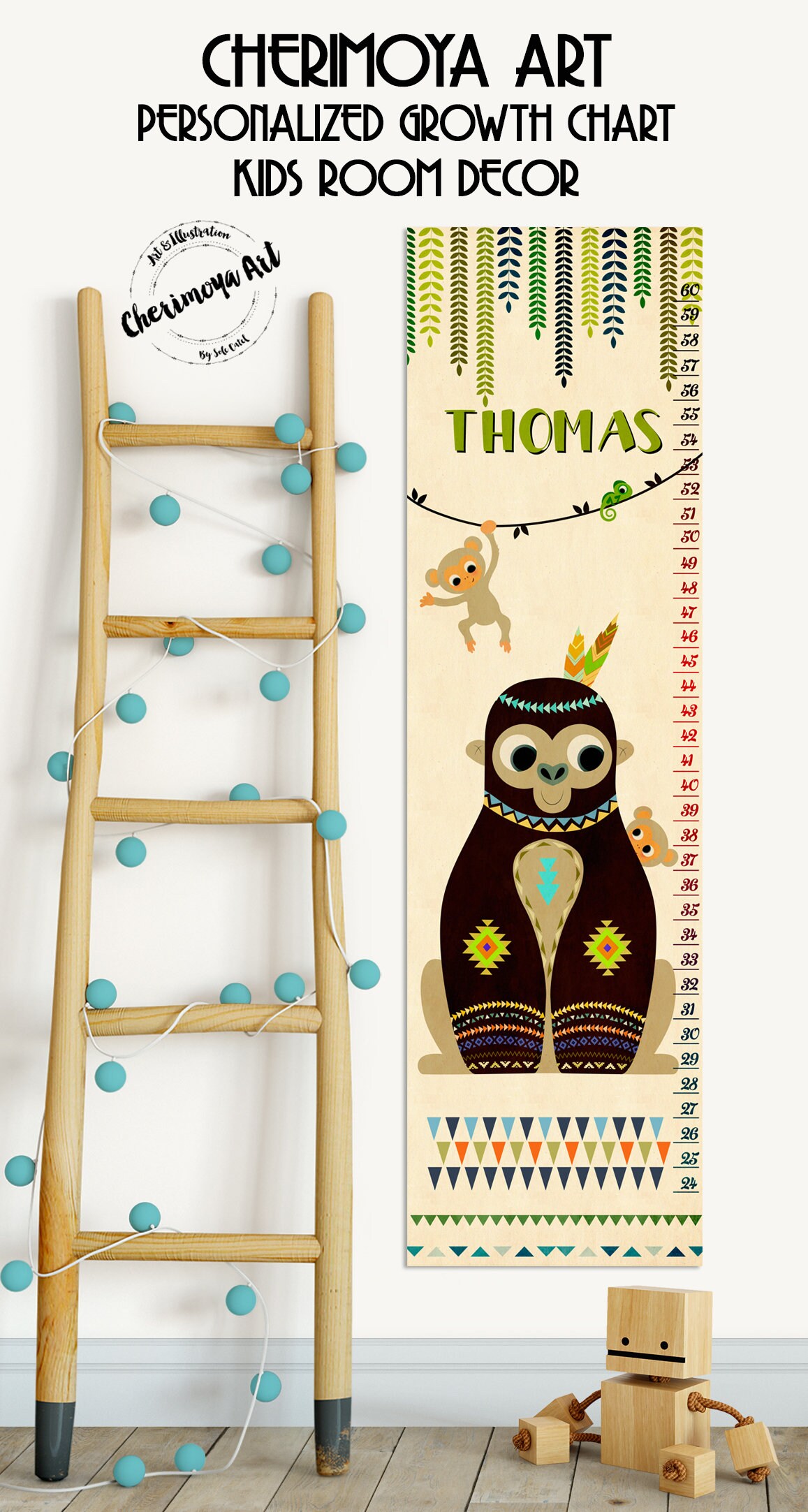 Custom Growth Chart Kids Height Chart Growth Chart Decal | Etsy