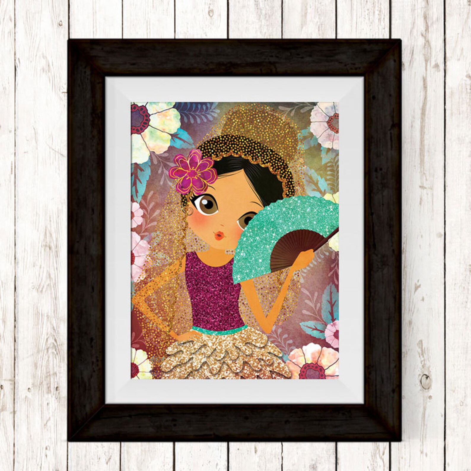 Dancer Art Print Spanish Dancer Print Flamenco Wall Art Dancer | Etsy
